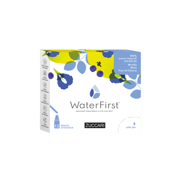 WaterFirst Blueberry Apple and Clitoria Flowers | Zuccari